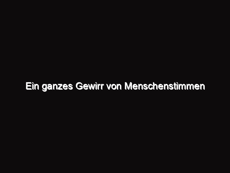 Ein ganzes Gewirr von Menschenstimmen - TFP Deutschland
