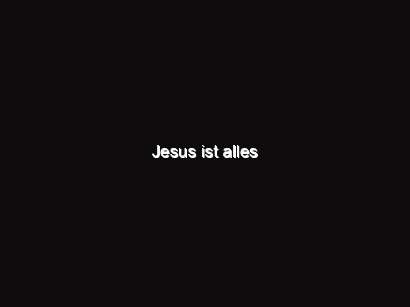 Jesus ist alles - TFP Deutschland
