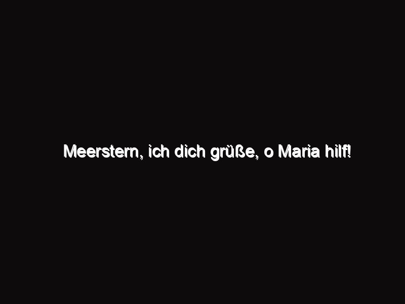 Meerstern, ich dich grüße, o Maria hilf! - TFP Deutschland
