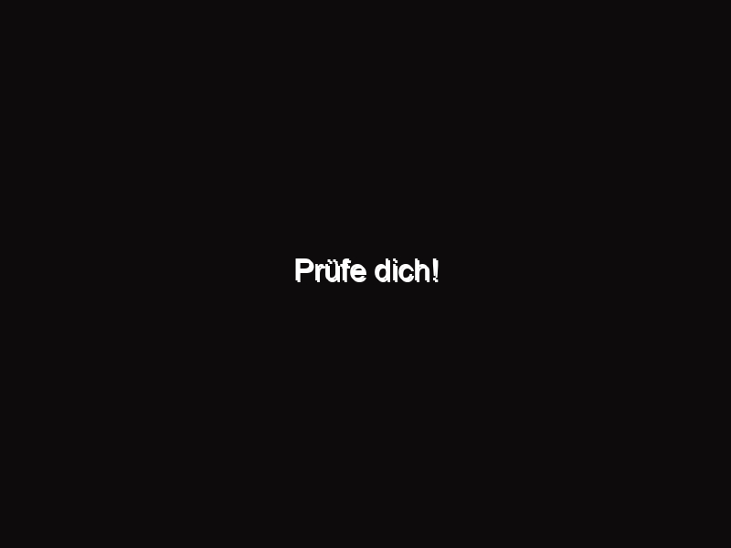 Prüfe dich! - TFP Deutschland